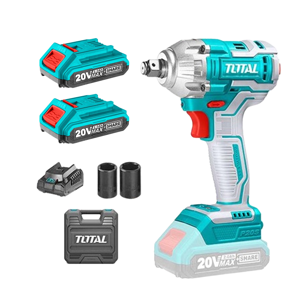 PISTOLA IMPACTO INALAMBRICA 1/2 20V 300 NM INCLUYE 2 BATERIAS 1 ...